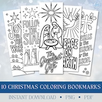 Christmas Printable Coloring Bookmarks for Kids - Homeschool ...