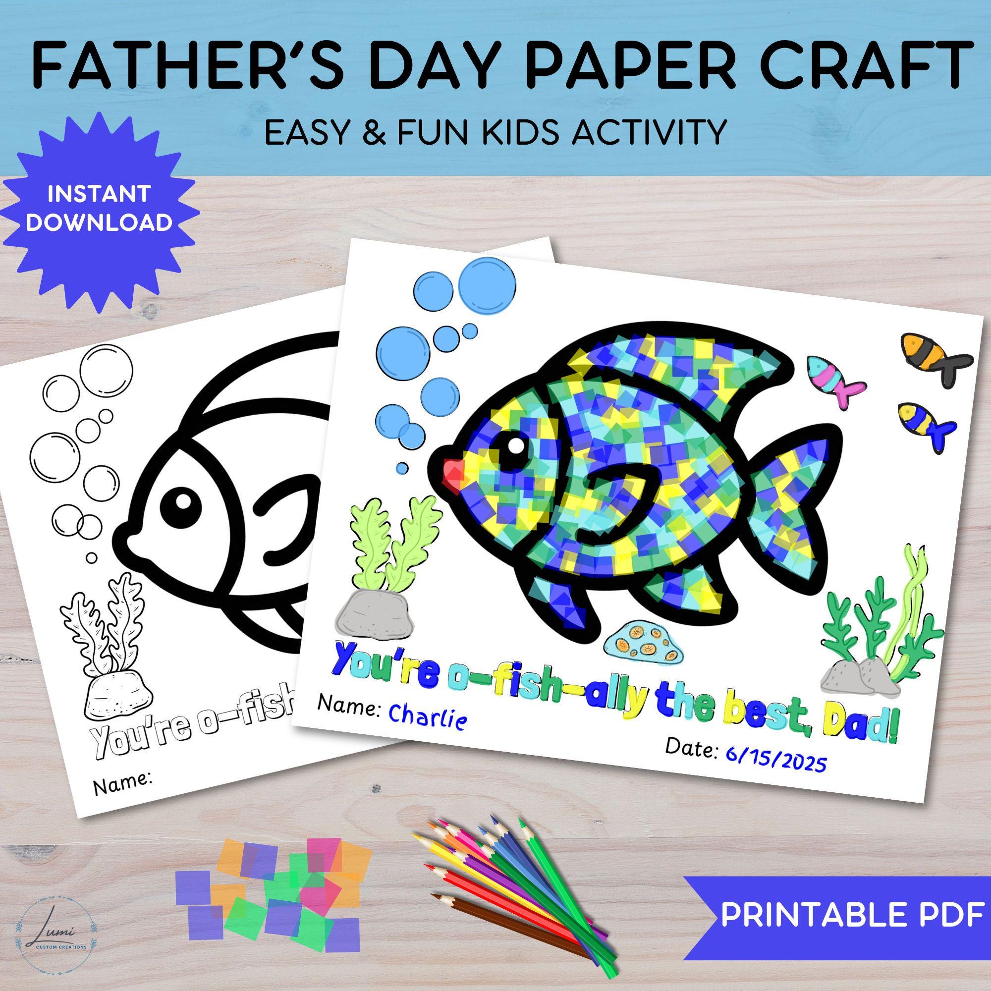 Fathers Day Paper Craft Activity Download, Daycare Church Classroom ...