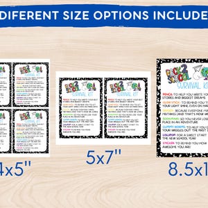 Back to School Survival Kit Printable PDF, End of Summer Gift, Meet the ...