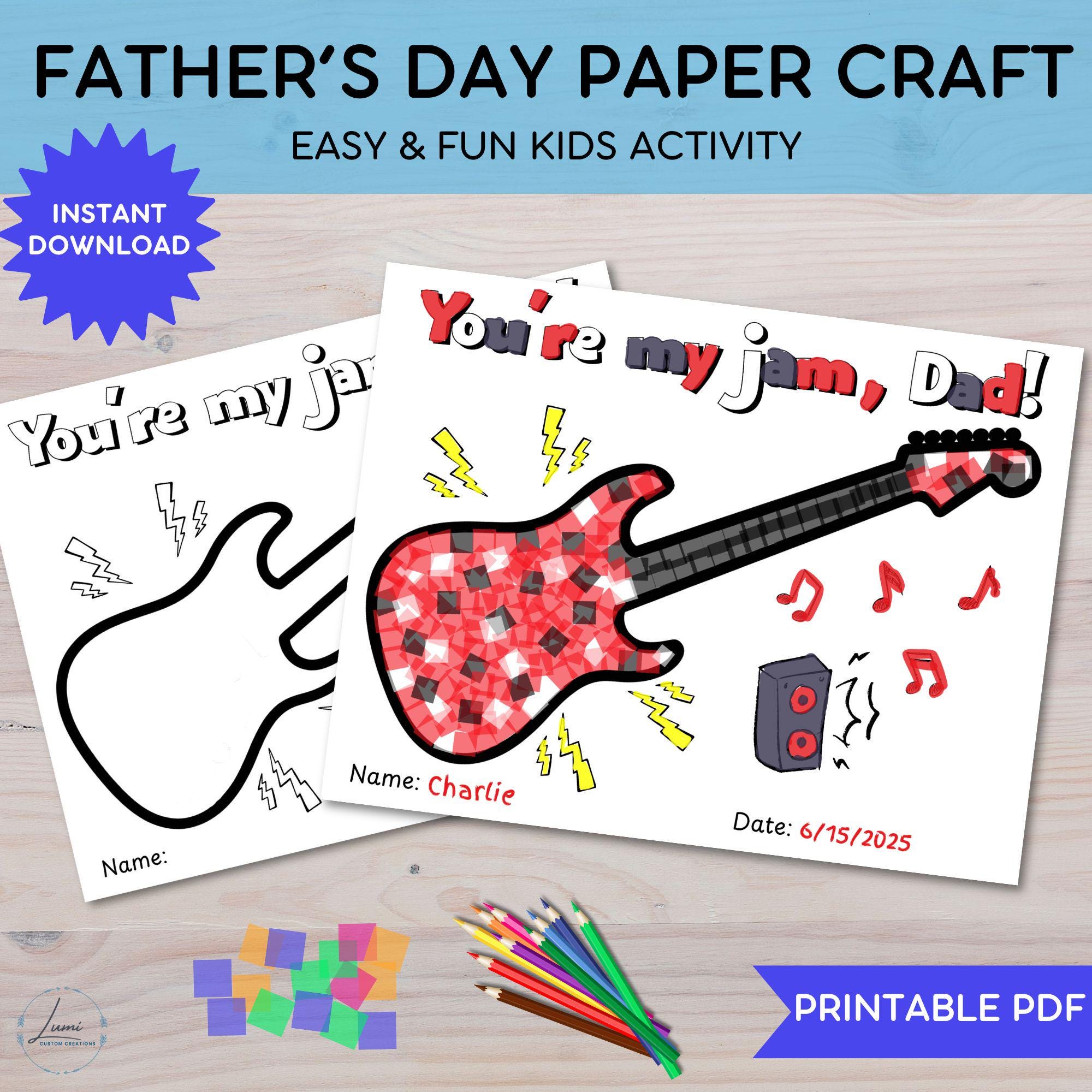 Fathers Day Paper Craft Activity Download, Daycare Church Classroom ...