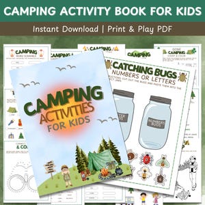 Kids Camping Activities Bundle Instant Download PDF, Vacation Printable ...