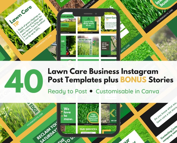 Landscaping Business Lawn Mowing Instagram Posts Instagram - Etsy