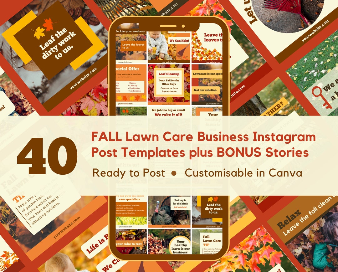 Fall Landscaping Business, Leaf Raking Business, Instagram Posts ...