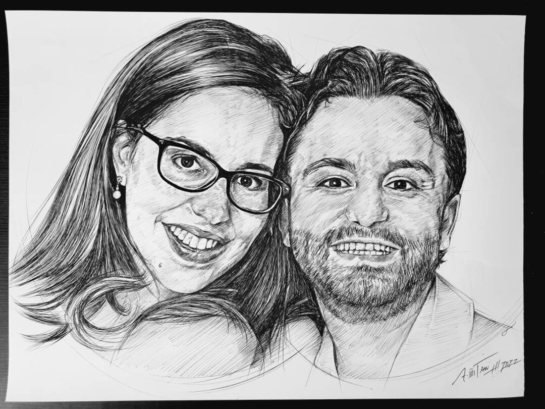 Potrait Drawing to Order - Etsy