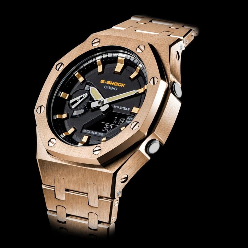 Casioak Mini 18ct Rose Gold AP Royal Oak Style Casio | Etsy India