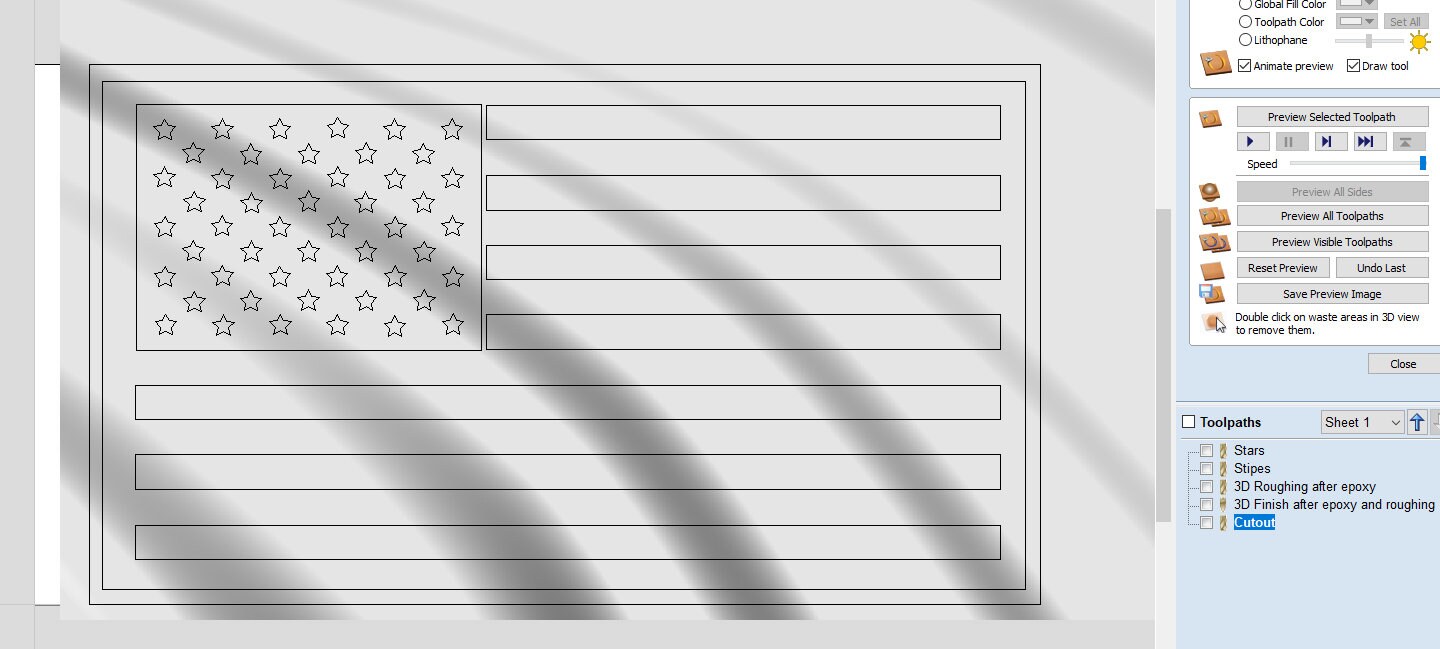 CNC Digital Files: 3d Carved US Flag - Etsy