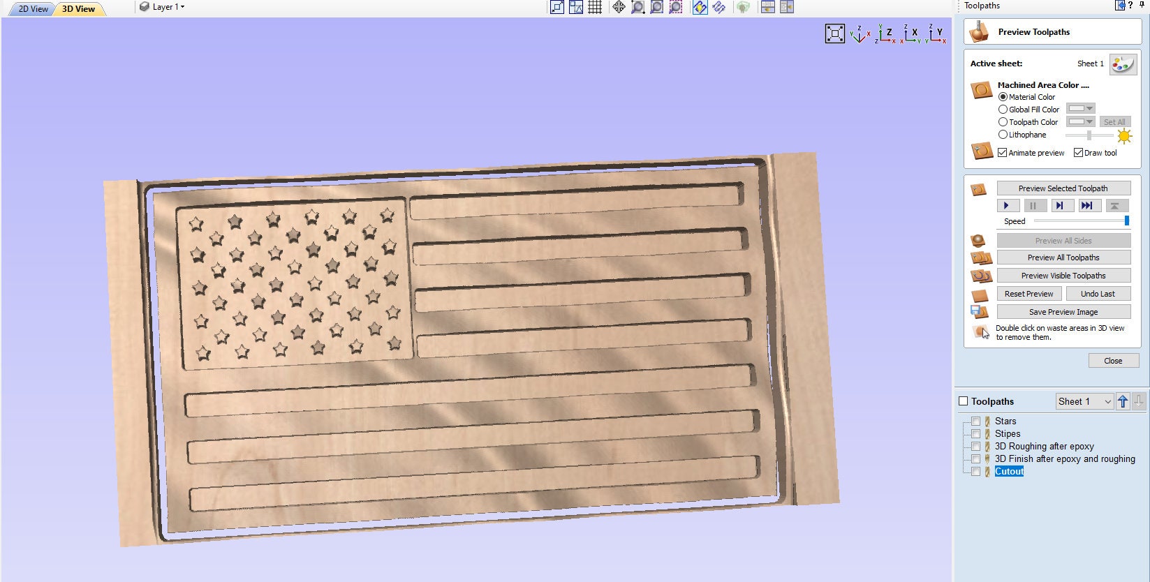 CNC Digital Files: 3d Carved US Flag - Etsy