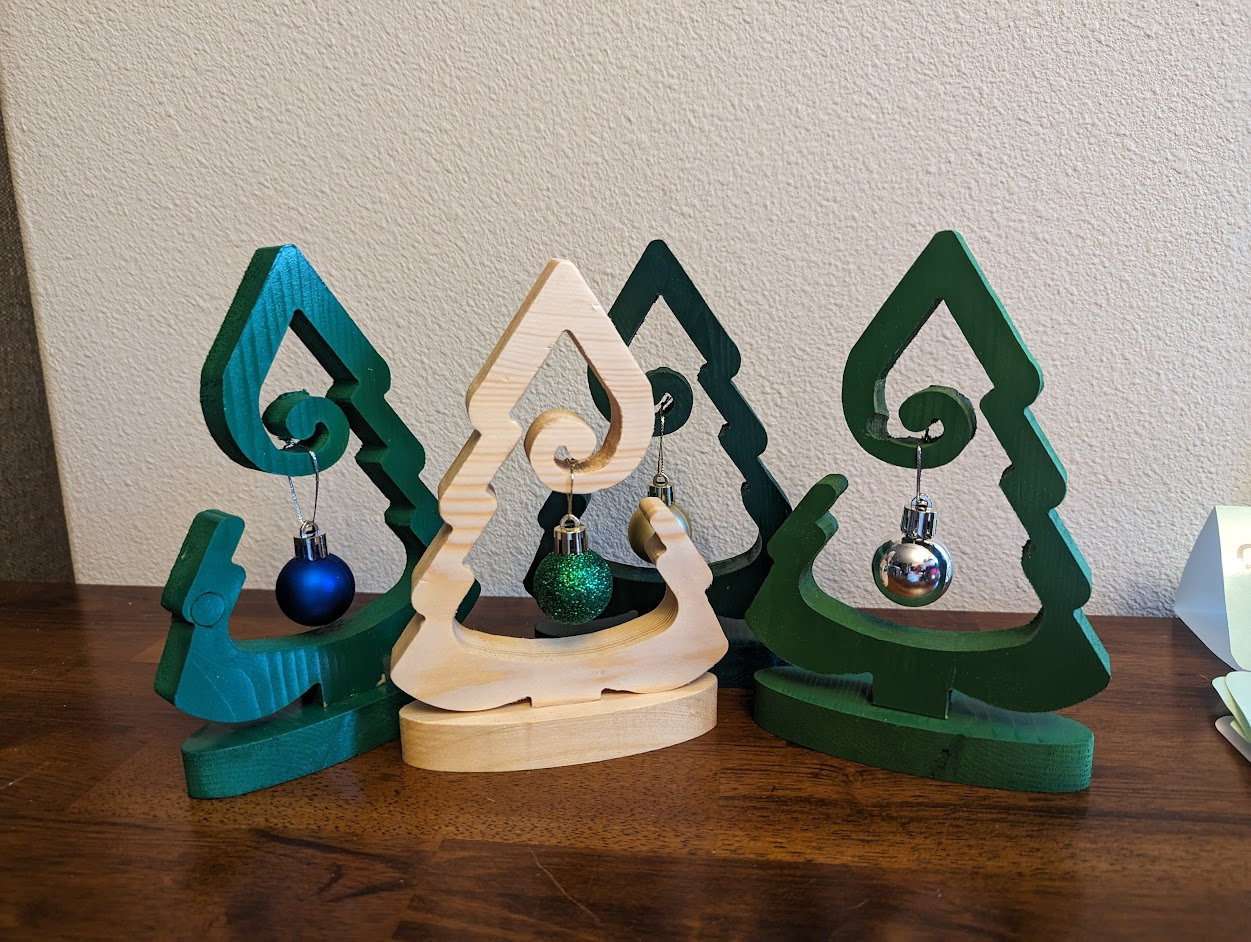 CNC Files: Christmas Trees With Ornament - Etsy