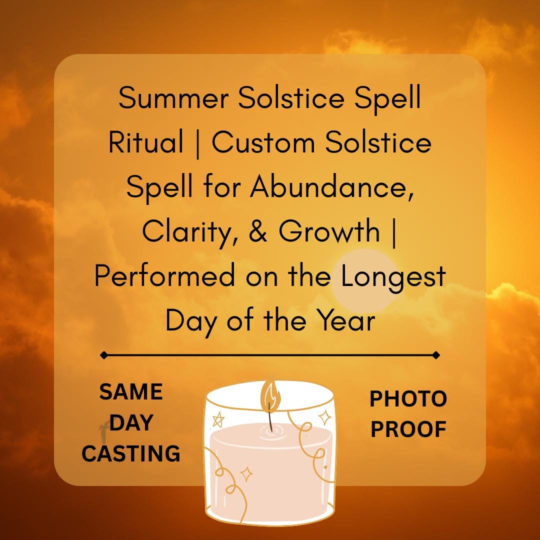 Summer Solstice Spell Ritual | Custom Solstice Spell for Abundance ...