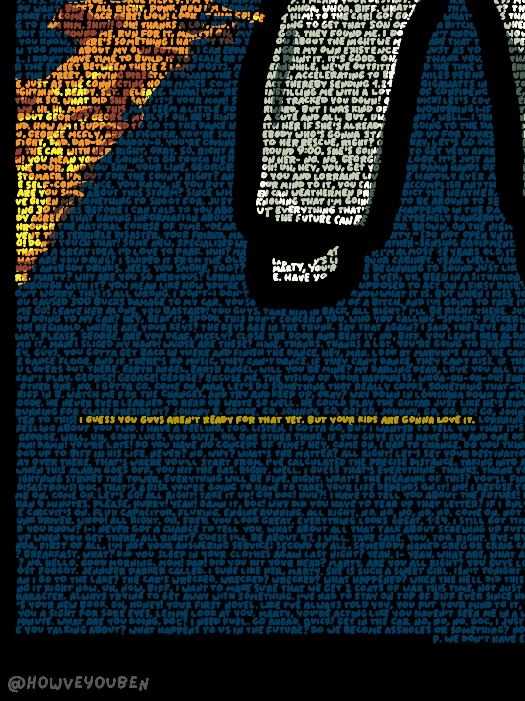 Back to the Future Handwritten Script Poster - Etsy