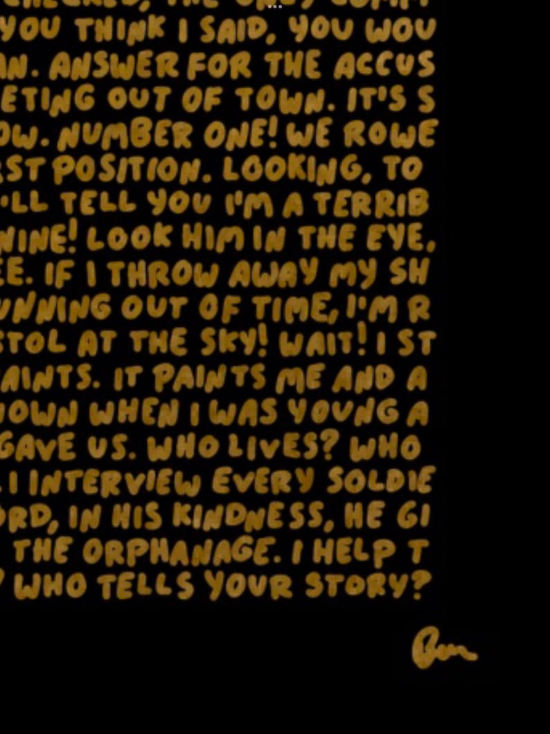 Hamilton Handwritten Script Poster - Etsy