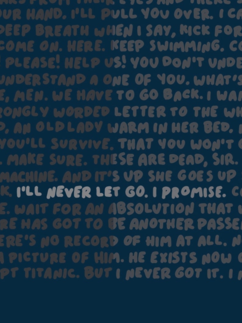 Titanic Handwritten Movie Script Poster - Etsy