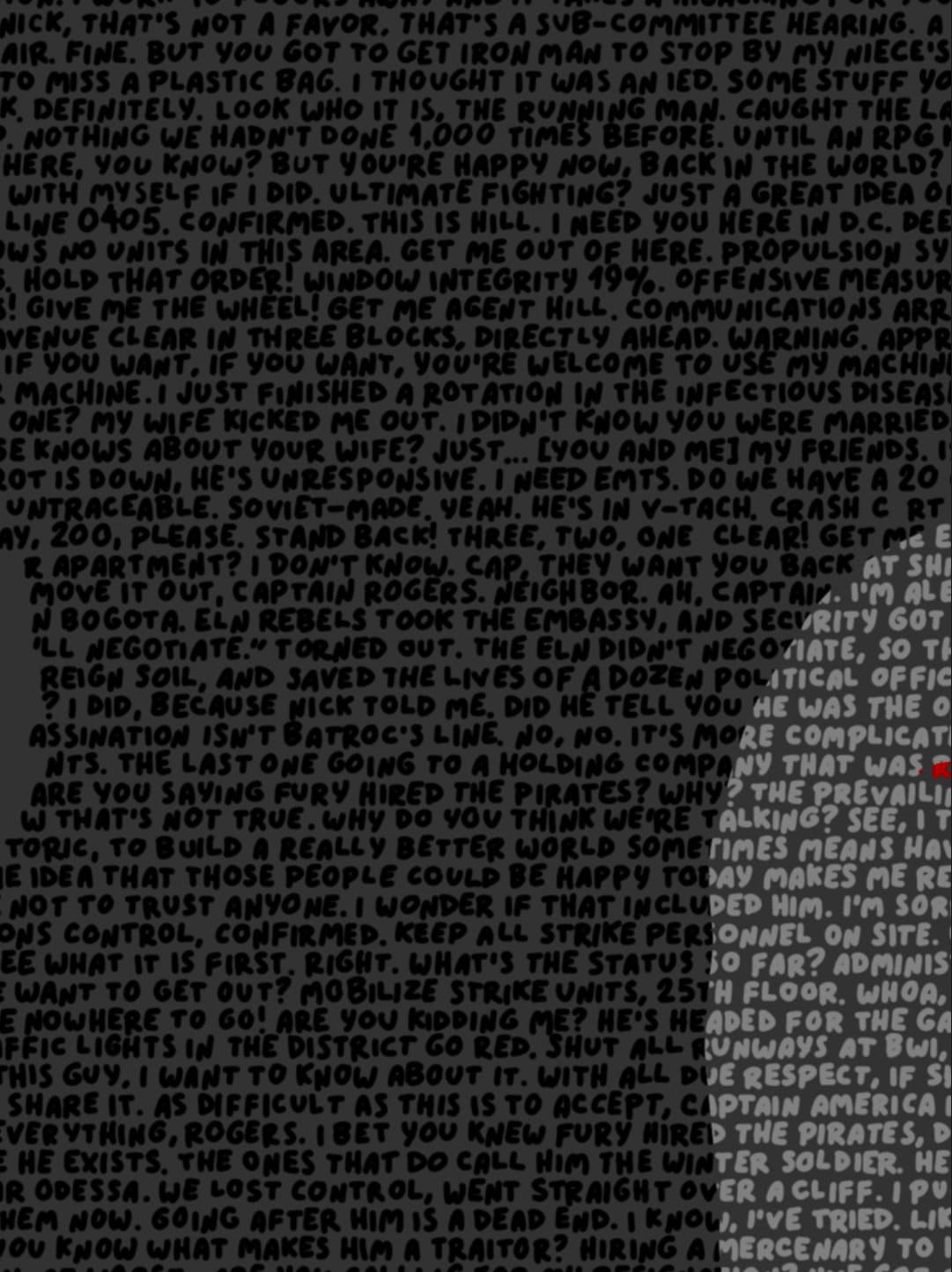 Captain America: Winter Soldier Handwritten Script Poster - Etsy