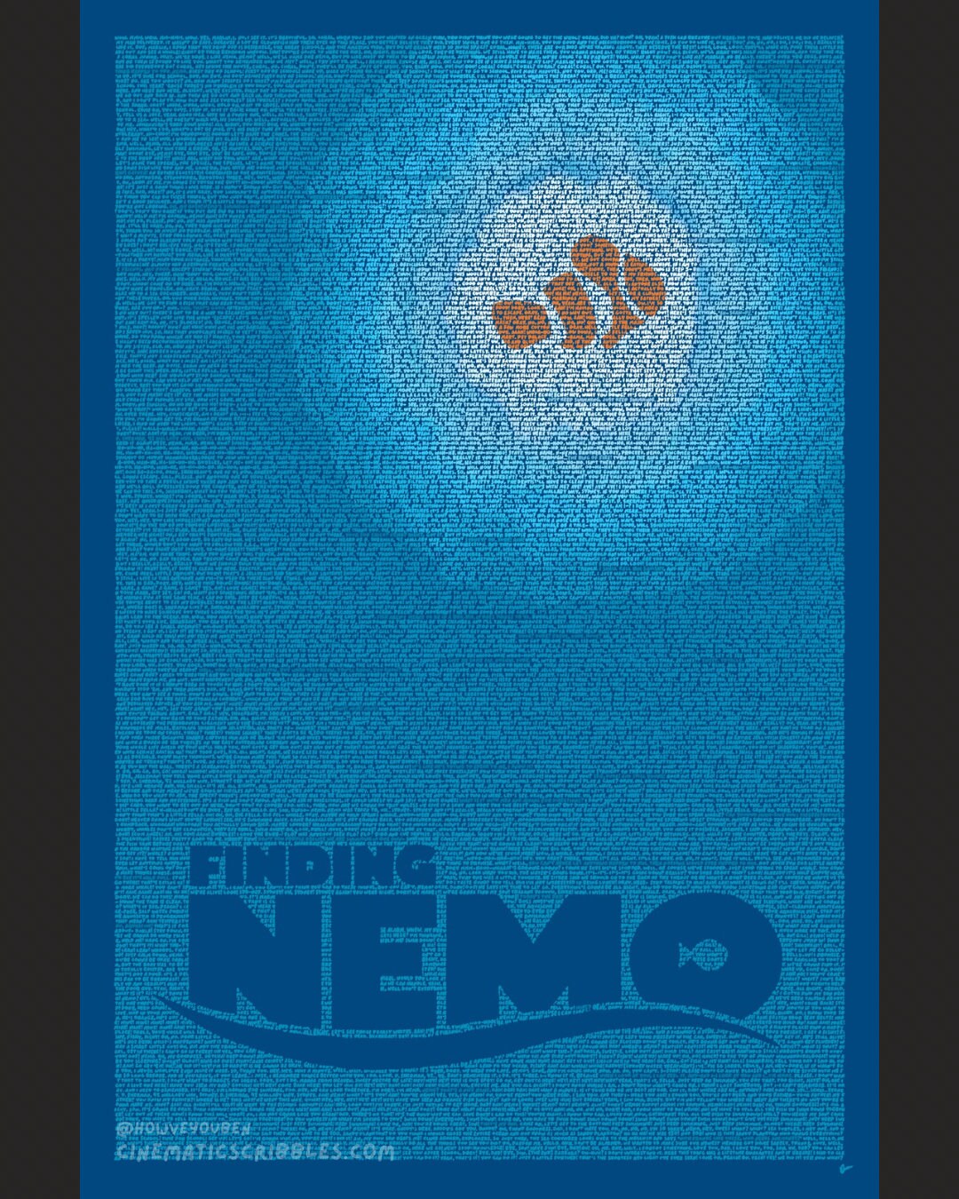 Finding Nemo Handwritten Script Poster - Etsy