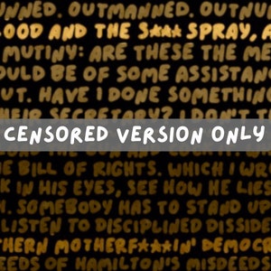 Hamilton - Handwritten Script Poster - Etsy