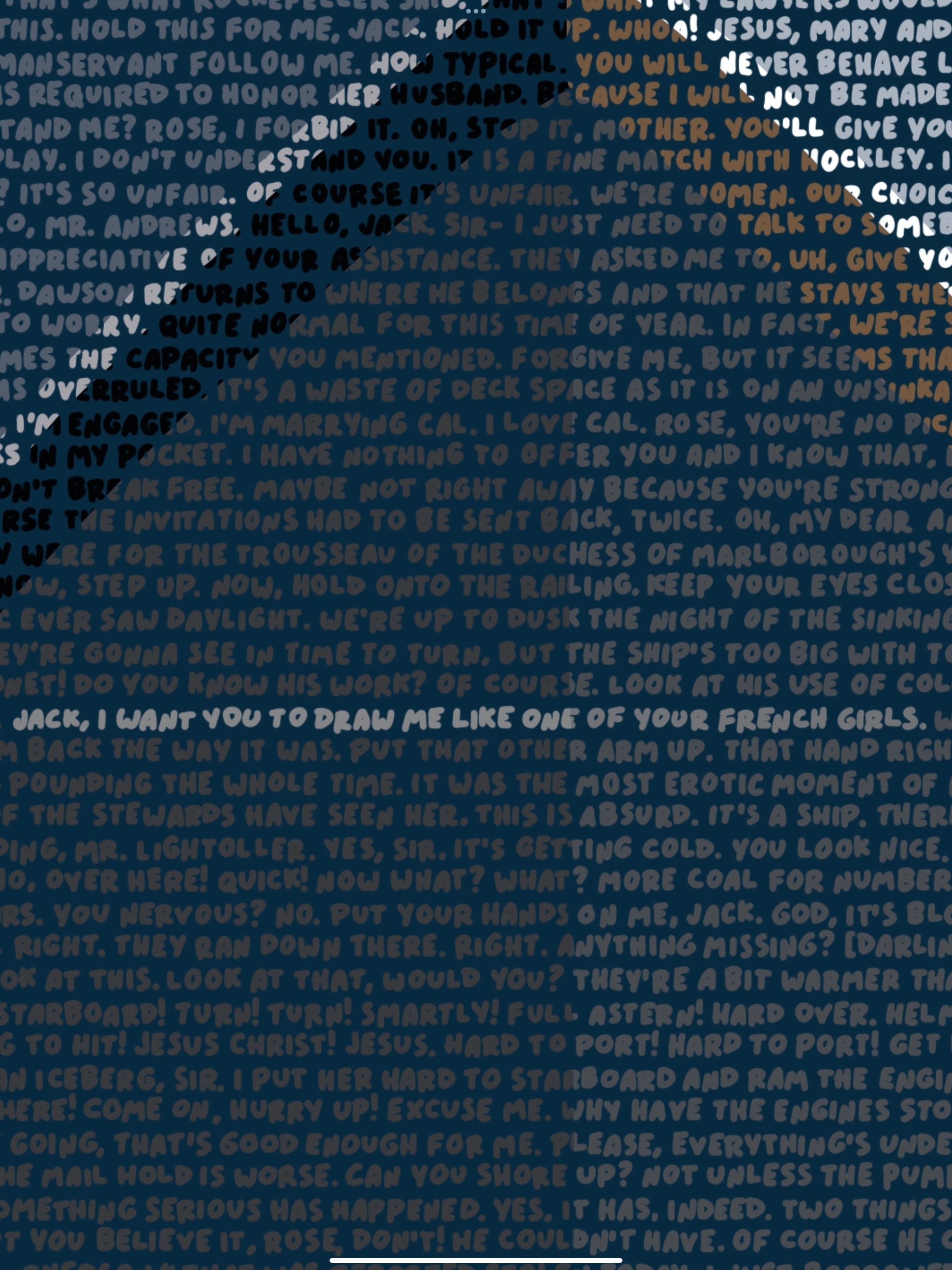 Titanic Handwritten Movie Script Poster - Etsy