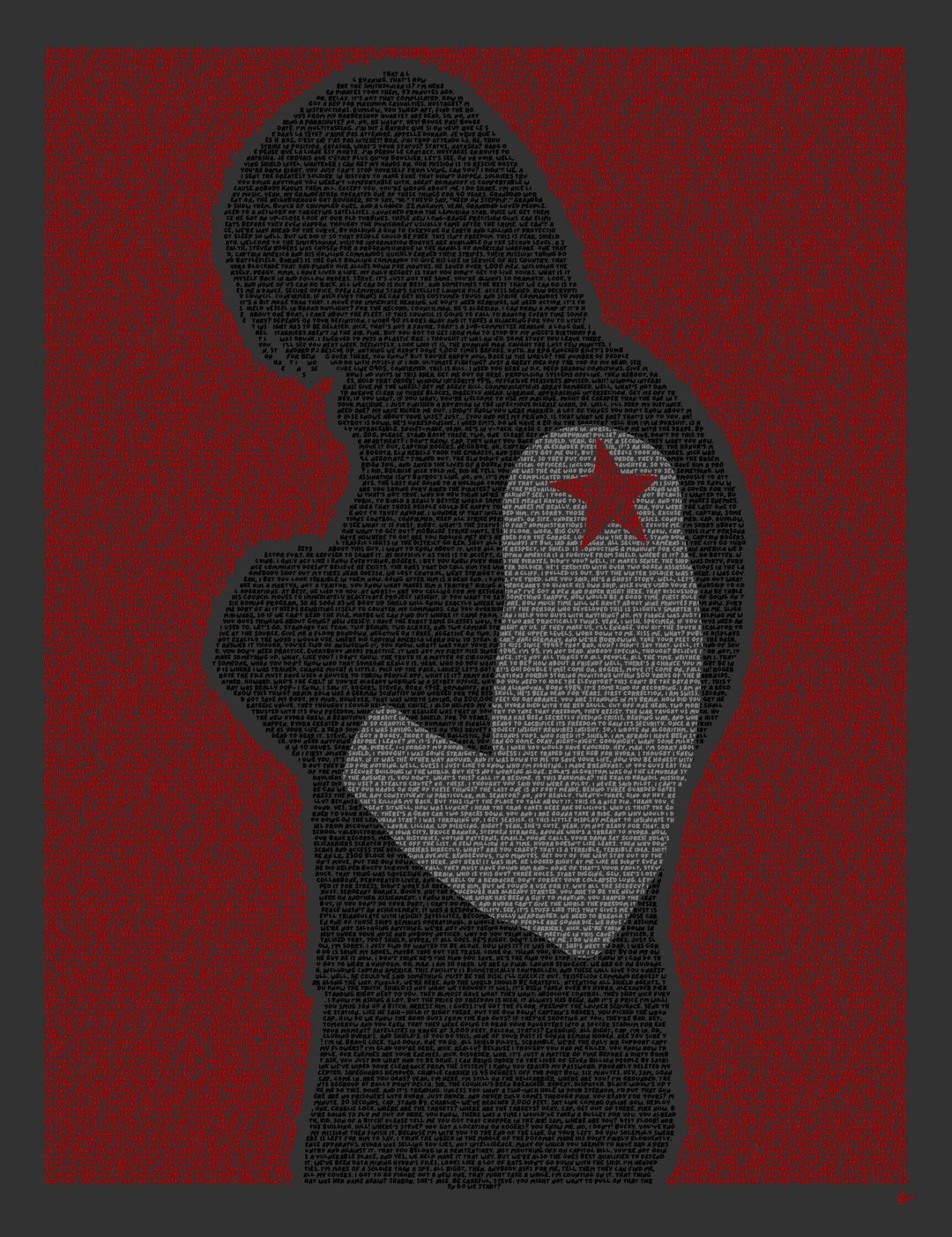 Captain America: Winter Soldier Handwritten Script Poster - Etsy