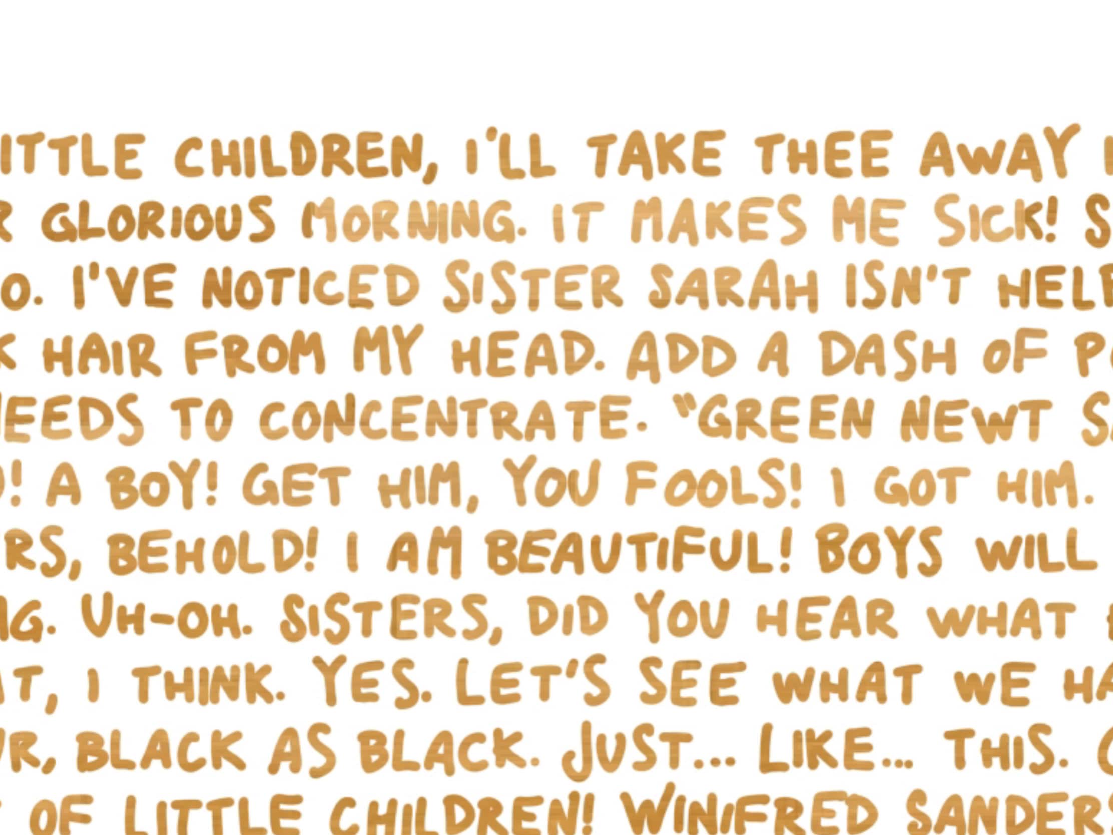 Hocus Pocus - Handwritten Disney Movie Script Poster - Etsy