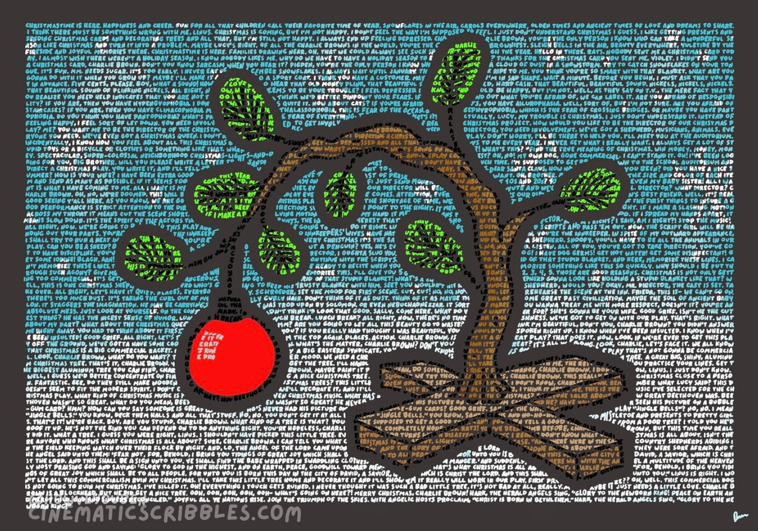 Charlie Brown Christmas - Handwritten Script Poster - Etsy