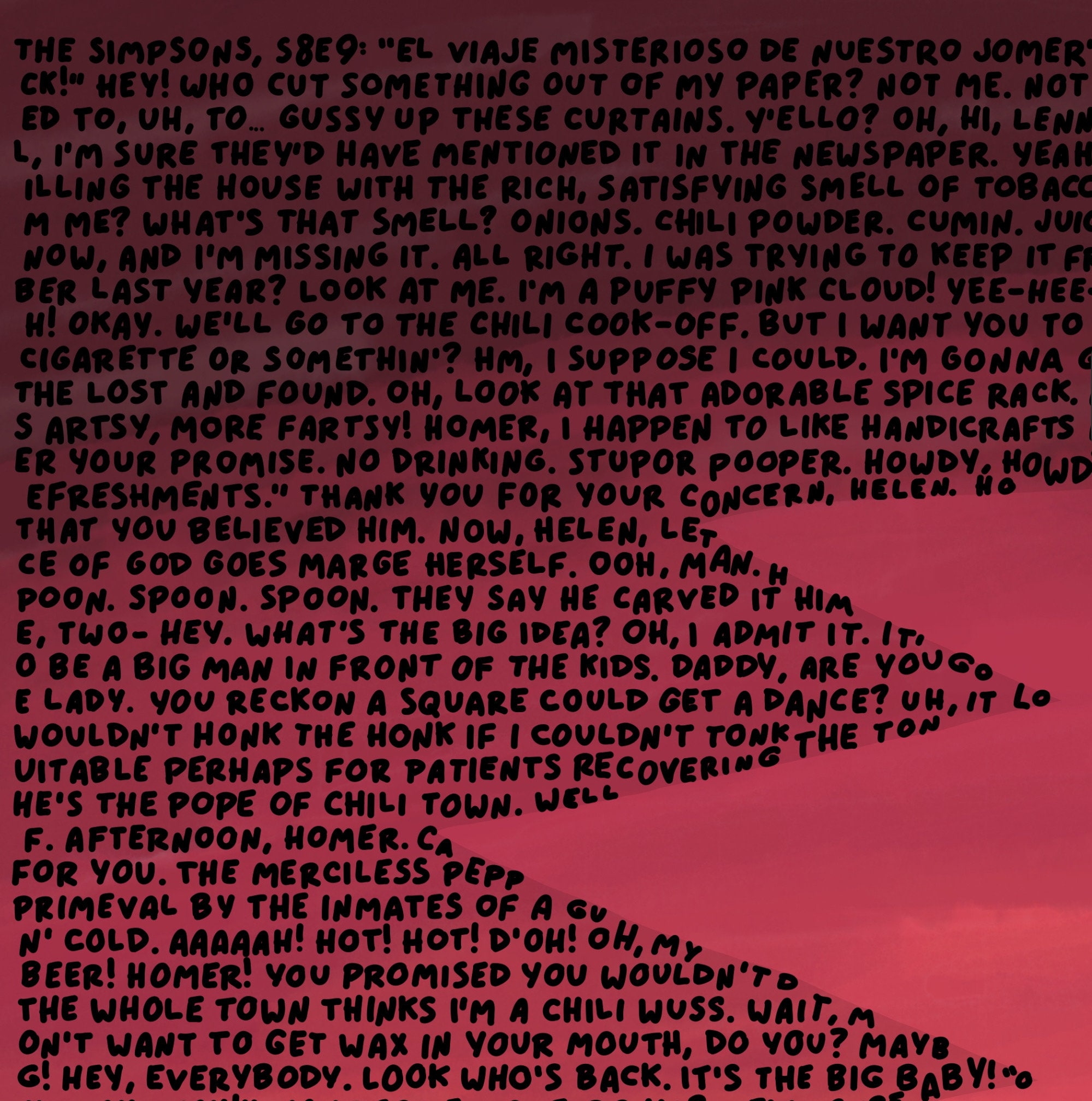 Space Coyote the Simpsons Handwritten Script Poster - Etsy