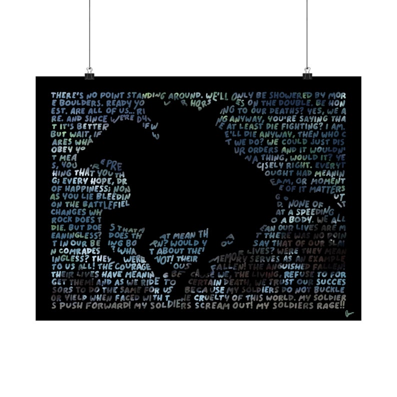 Attack on Titan - Handwritten Script Poster - Etsy