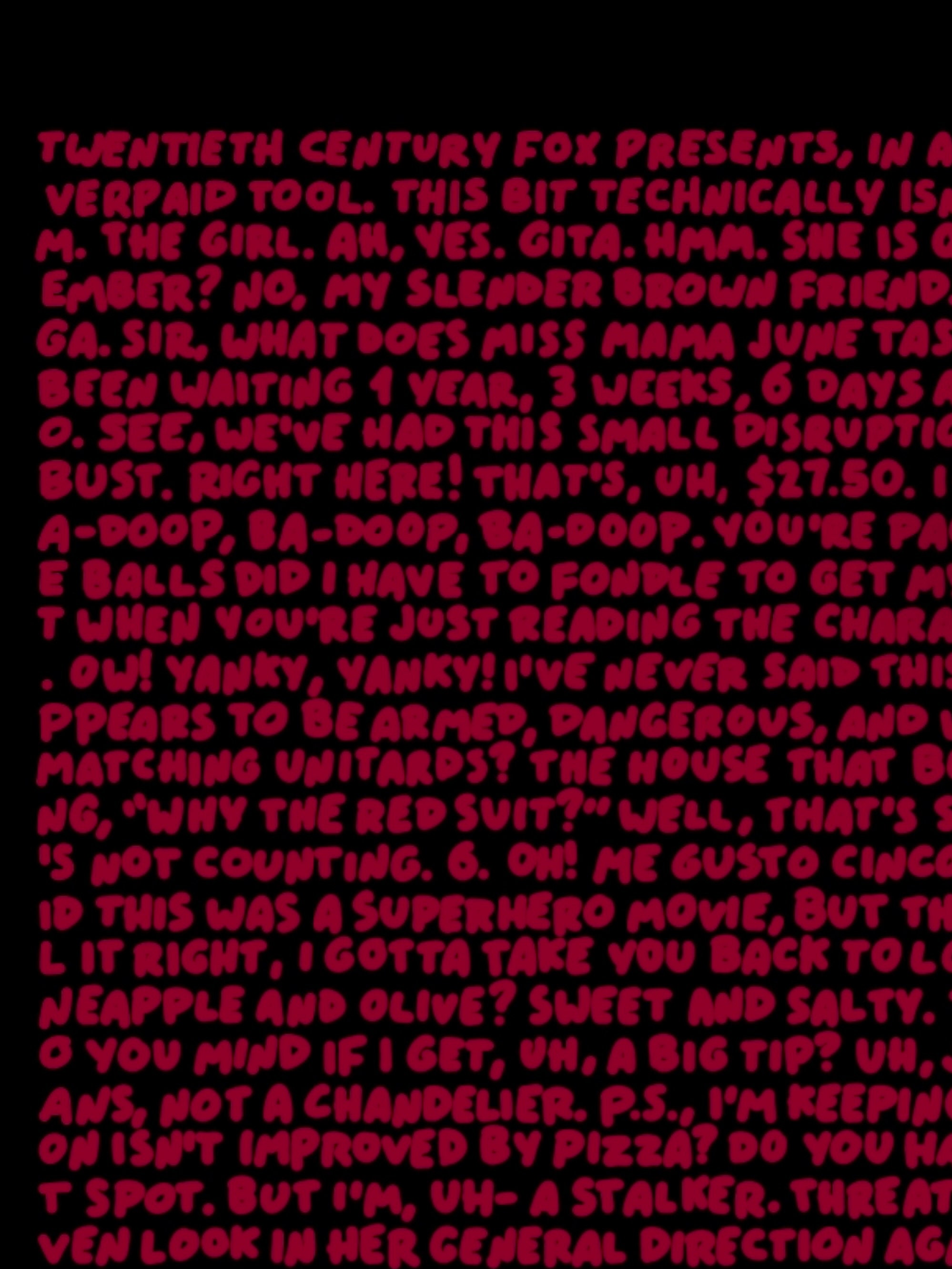 Deadpool 2016 Handwritten Script Poster - Etsy