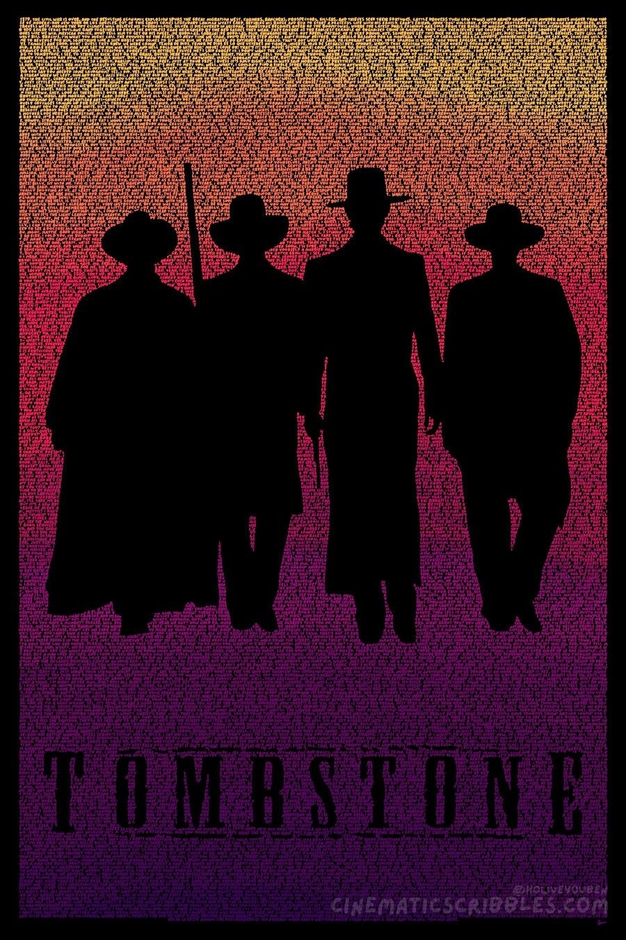 Tombstone - Handwritten Script Poster - Etsy