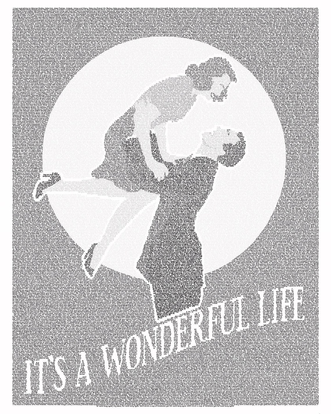 Its a Wonderful Life Handwritten Script Poster - Etsy