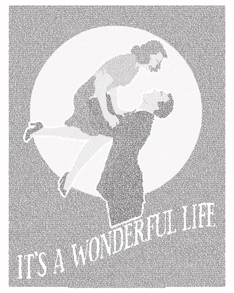 Its a Wonderful Life Handwritten Script Poster - Etsy