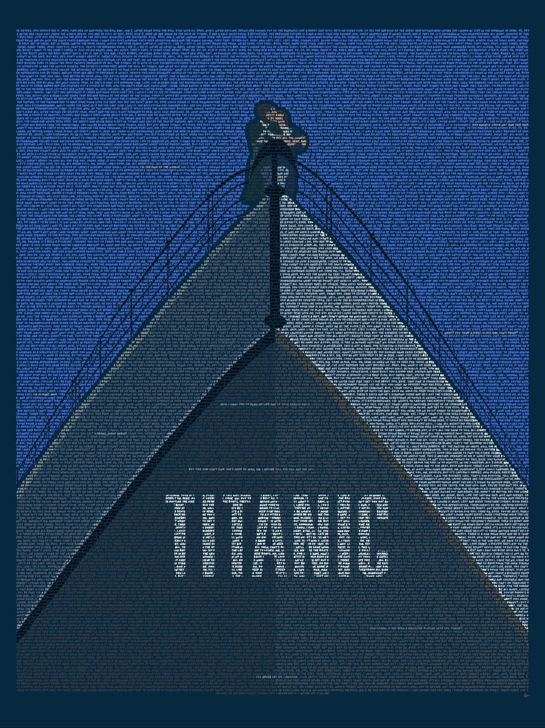 Titanic Handwritten Movie Script Poster - Etsy