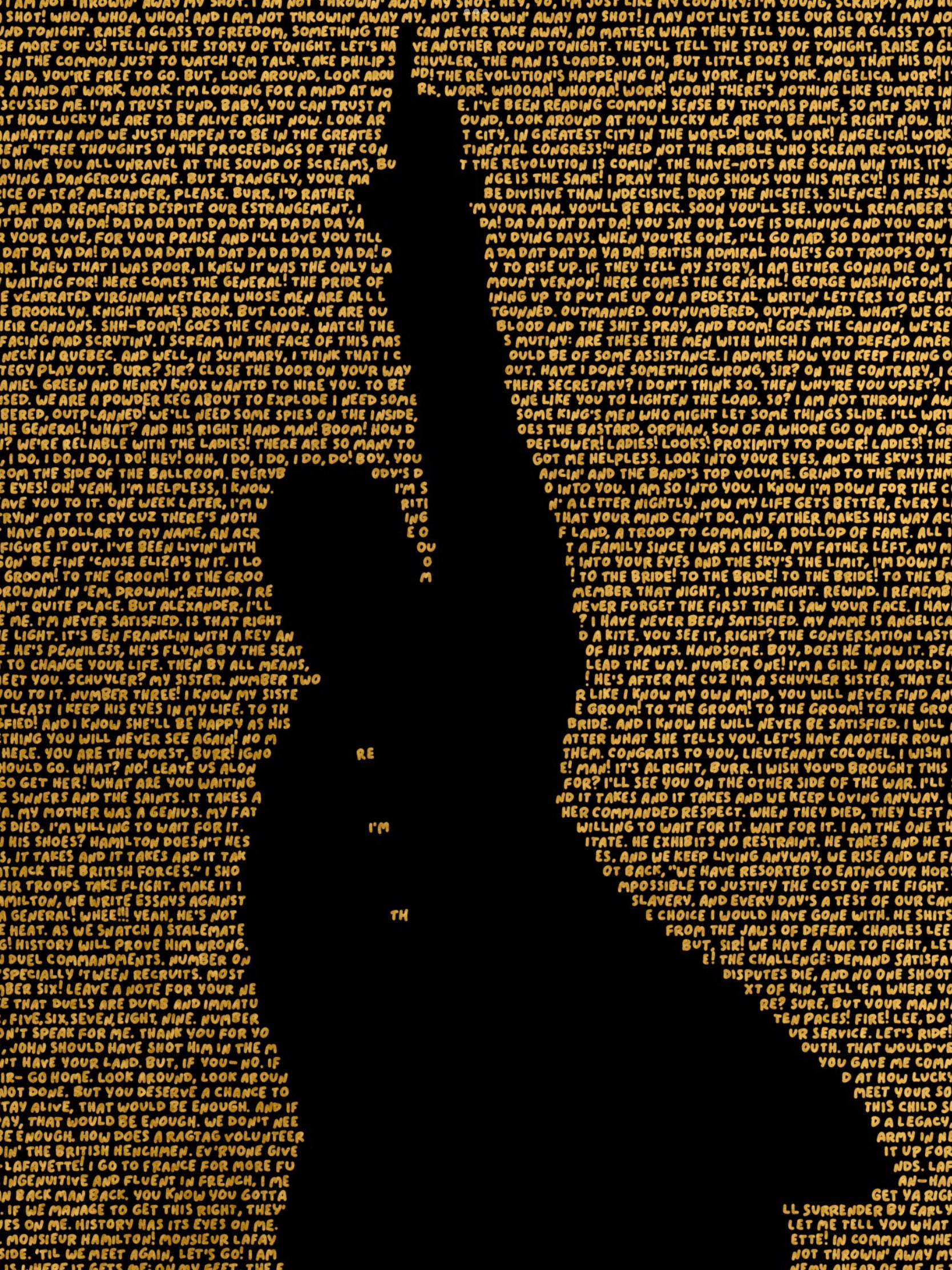 Hamilton Handwritten Script Poster - Etsy UK