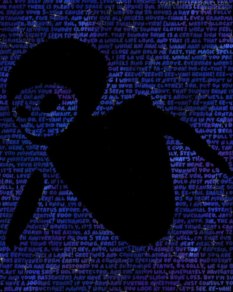 WALLE Handwritten Script Poster - Etsy