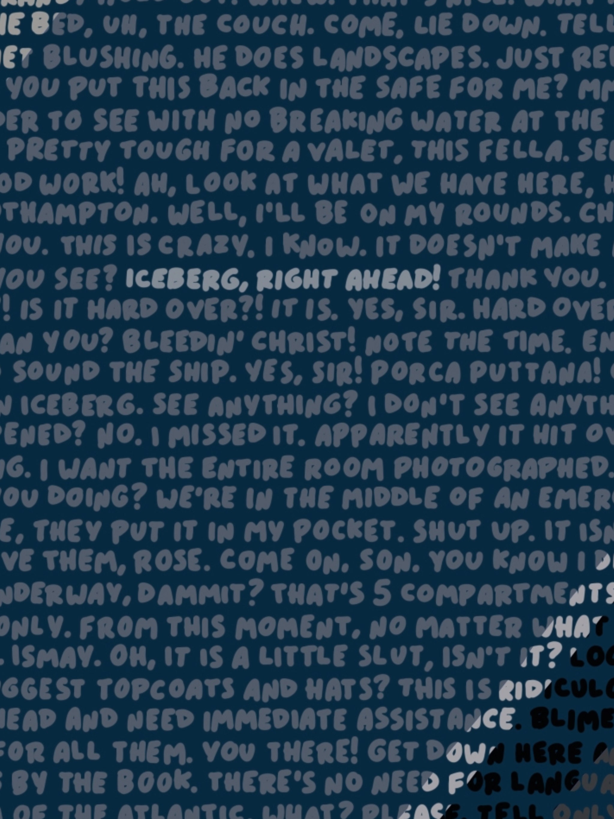 Titanic Handwritten Movie Script Poster - Etsy