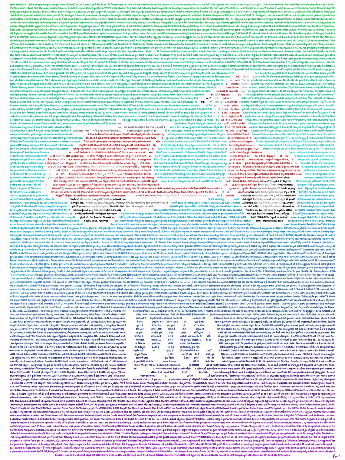 Pixars Luca Handwritten Script Poster english and Italian - Etsy