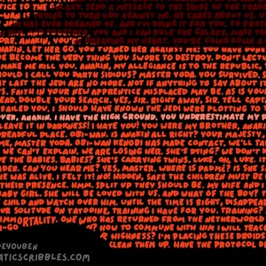 Revenge of the Sith - Handwritten Script Poster - Etsy