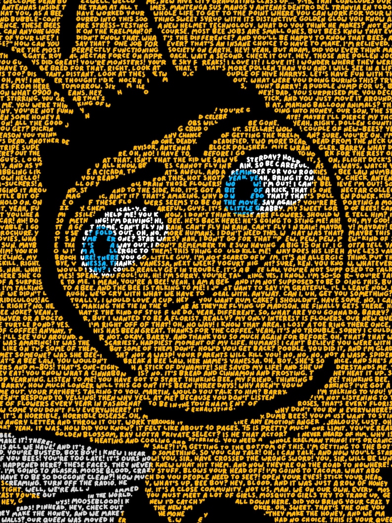 The Entire Bee Movie Written Out by Hand - Etsy