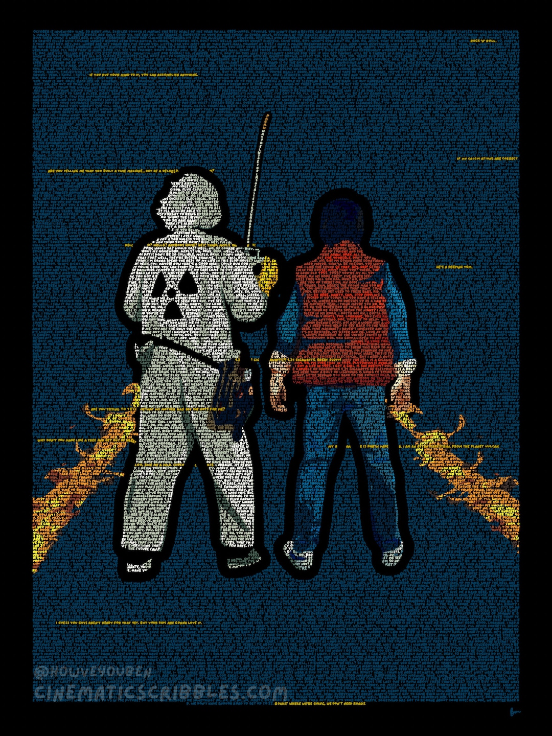 Back to the Future - Handwritten Script Poster - Etsy