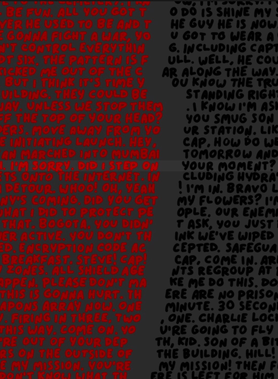 Captain America: Winter Soldier Handwritten Script Poster - Etsy