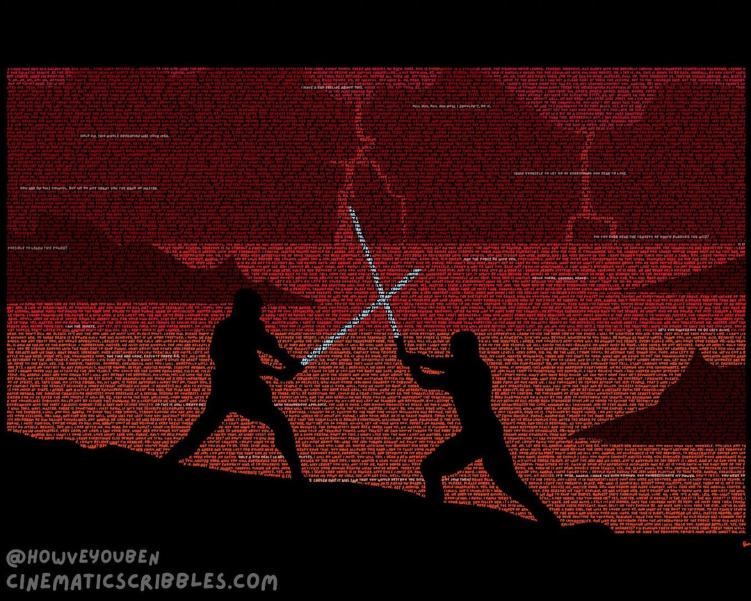 Revenge of the Sith - Handwritten Script Poster - Etsy