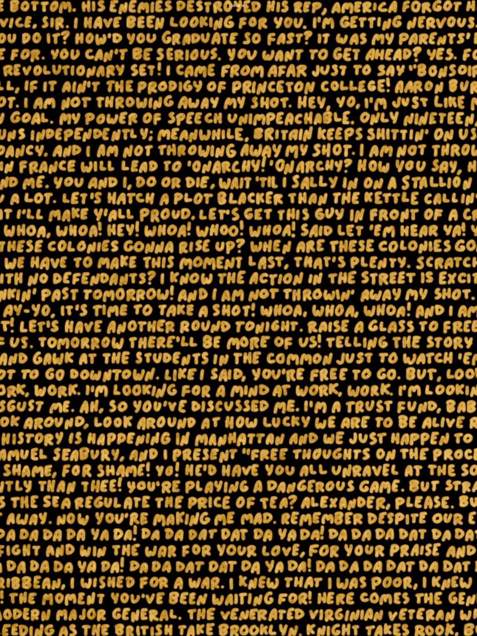 Hamilton Handwritten Script Poster - Etsy