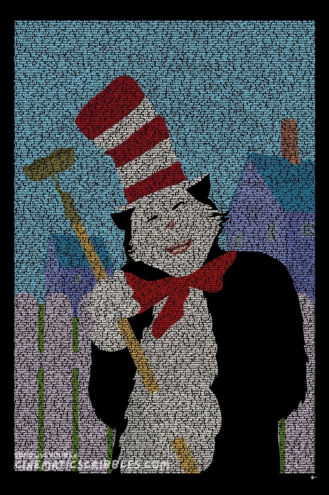 Cat in the Hat (2003) - Handwritten Script Poster - Etsy