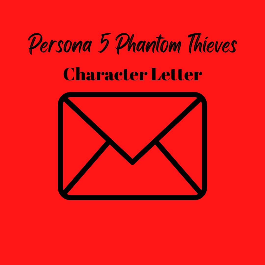 Phantom Thief Character Letter Persona 5 - Etsy