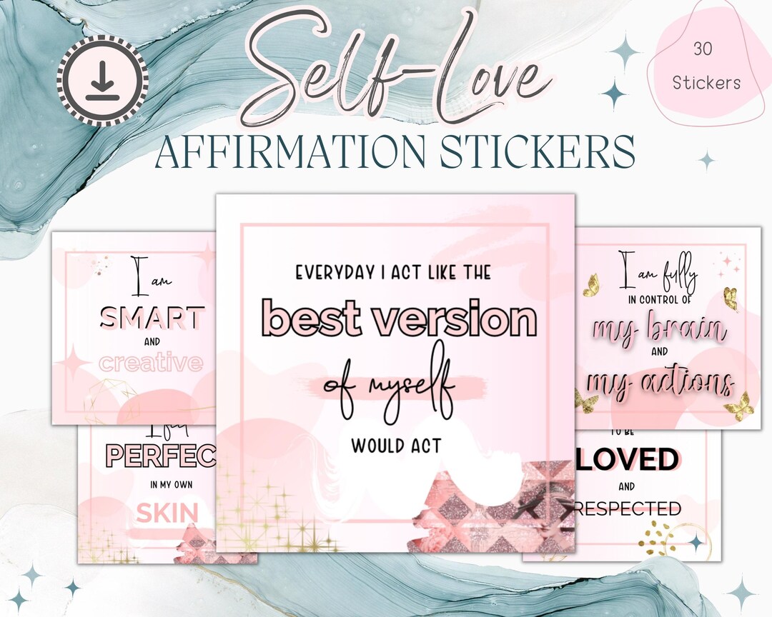 Self-love Affirmation Stickers, Digital Stickers, Mindfulness, Self ...