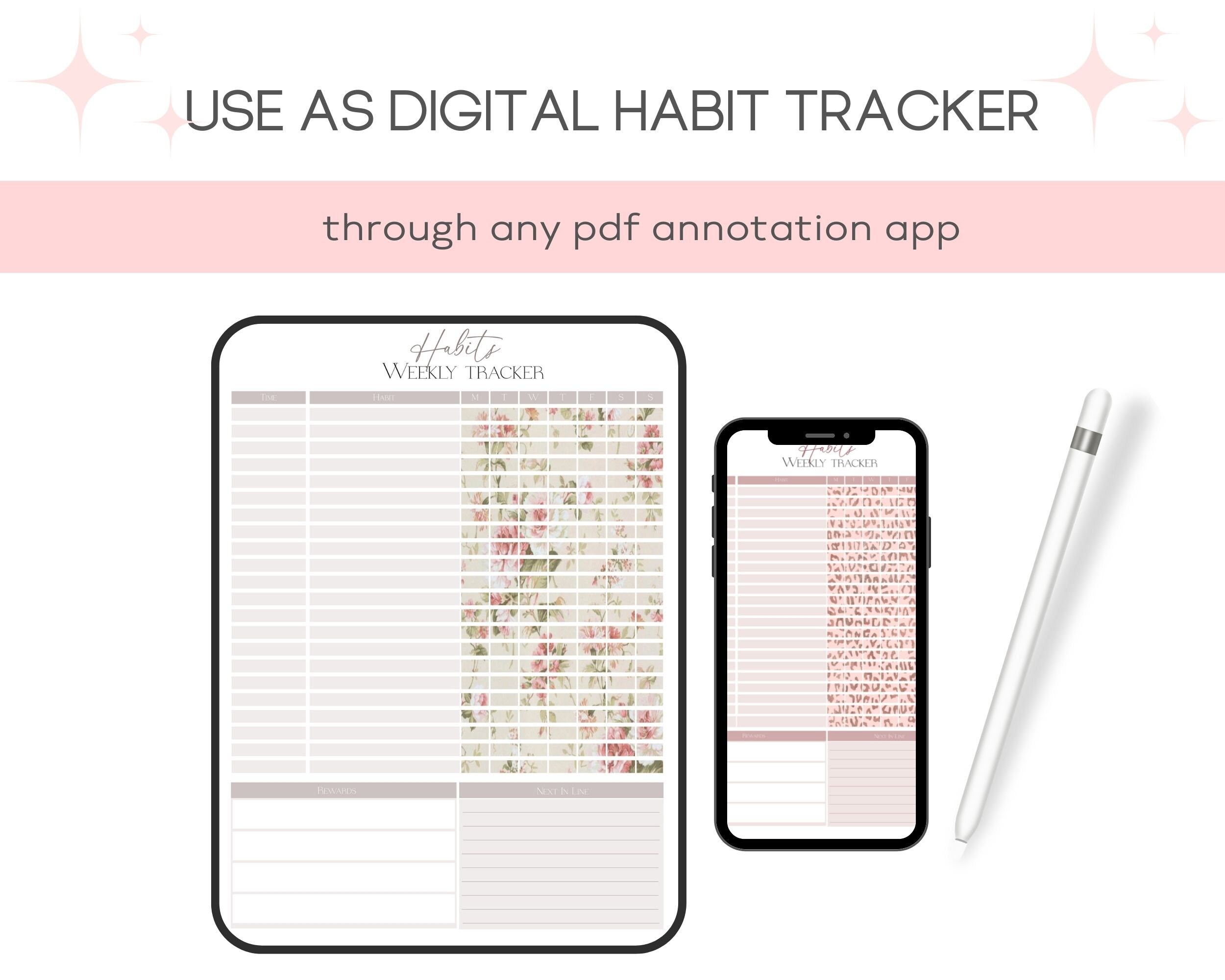 Printable Habit Tracking Sheets Printable Habit Tracker - Etsy