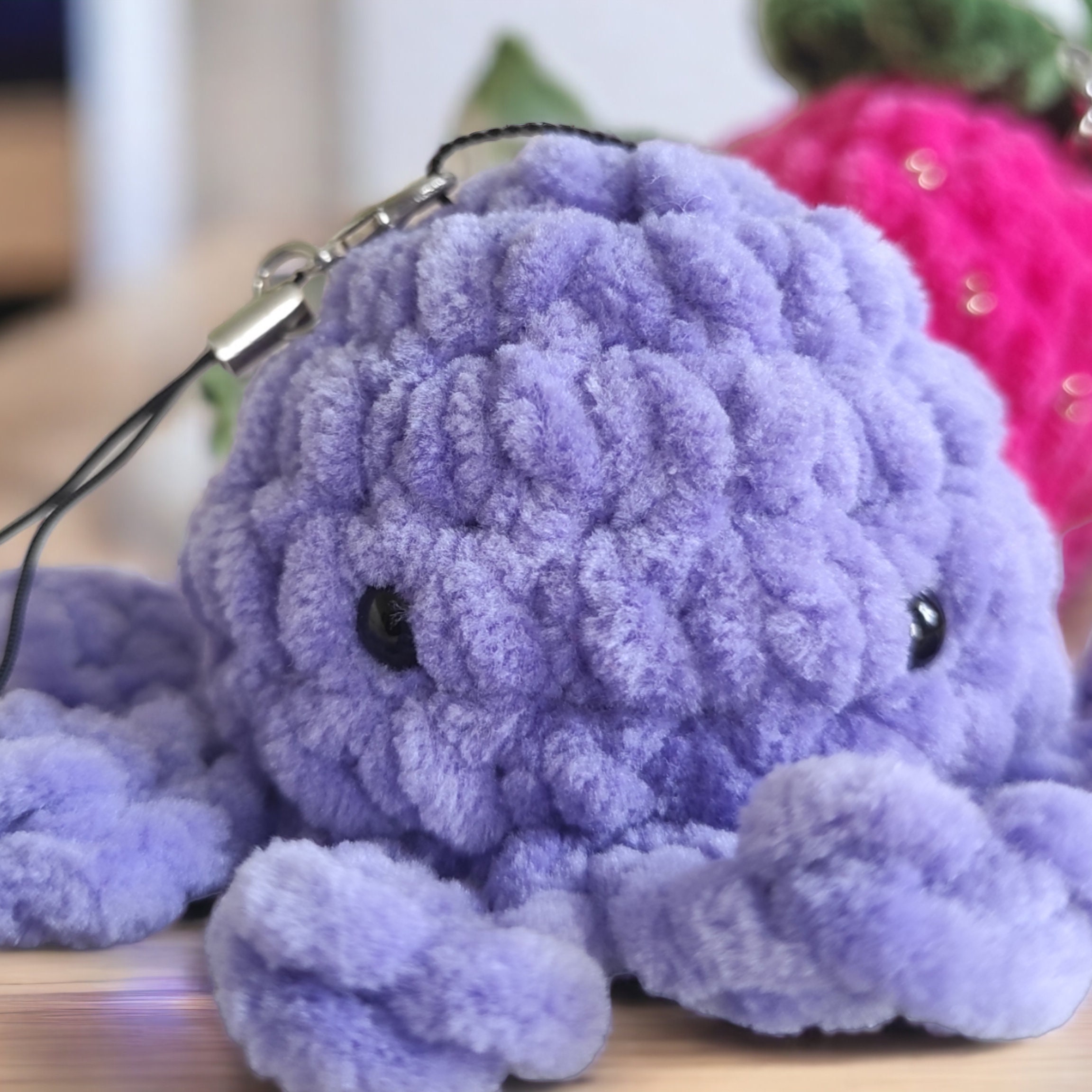 Crocheted Mini Toy Octopus Keychains - Etsy