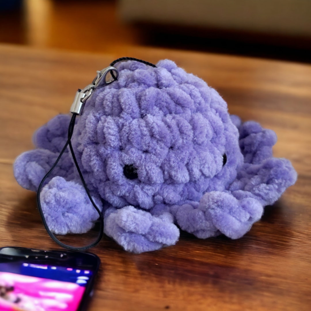 Crocheted Mini Toy Octopus Keychains - Etsy