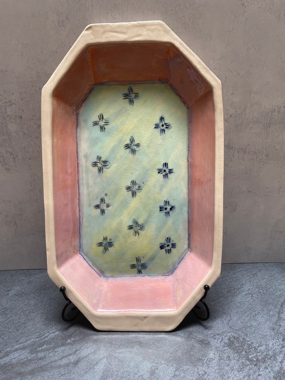 Buy Vintage John Staples Modern Art Pottery Platter Online in India - Etsy