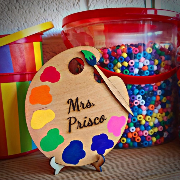 Personalized Paint Palette Name - Etsy