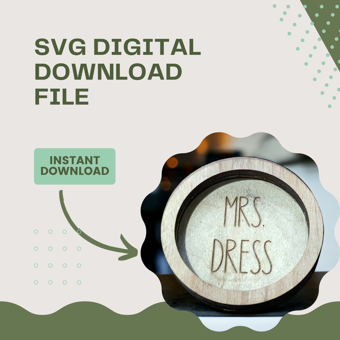 Laser Engraving Ring Dish SVG File: Wooden Ring Holder (digital ...