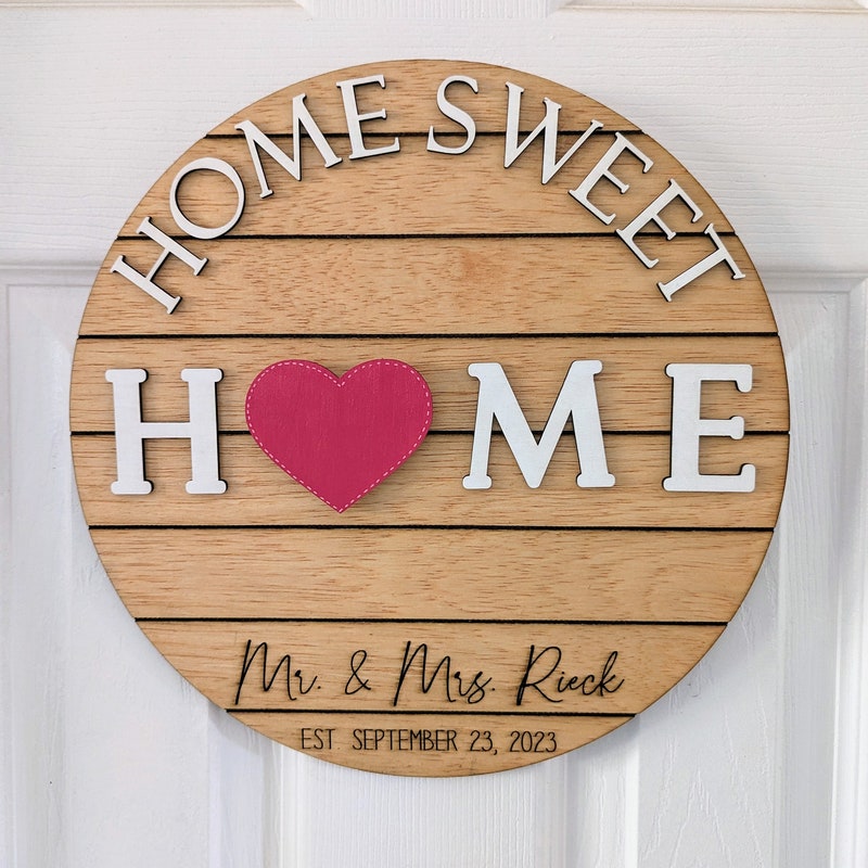 Personalized Home Sweet Home Sign - Etsy